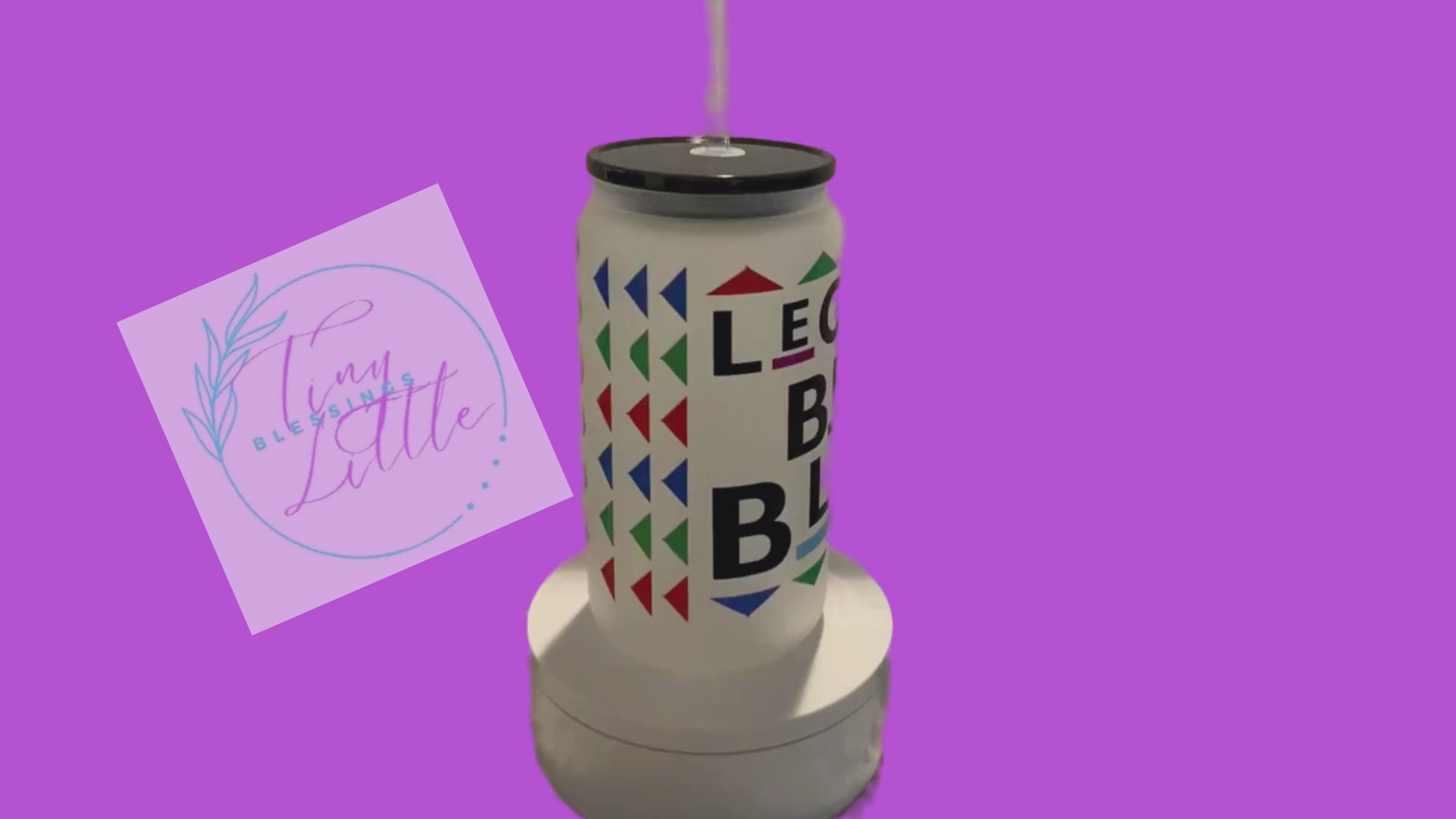 16 oz Libby Glass – Tiny Little Blessings